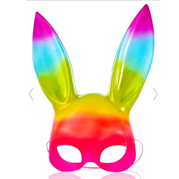 rave | Accessories | Easter Bunny Mask Rave Edm Party Rainbow Festival ...